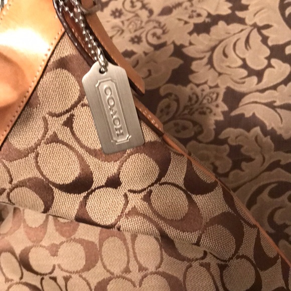 Coach | Bags | Coach Signature Chelsea Khaki Dark Brown Bag | Poshmark